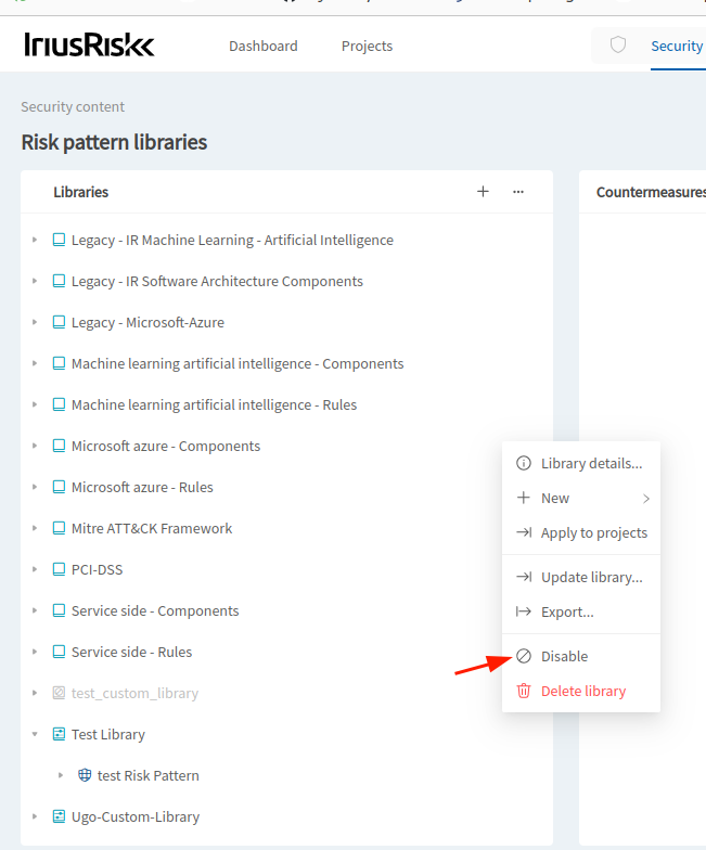 Creating/Enabling Custom Library and Mapping Custom Risk Patterns
