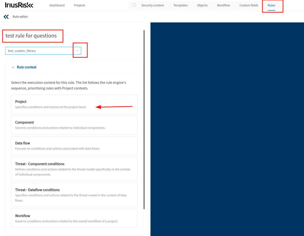 How to insert a question into the architecture questionnaire