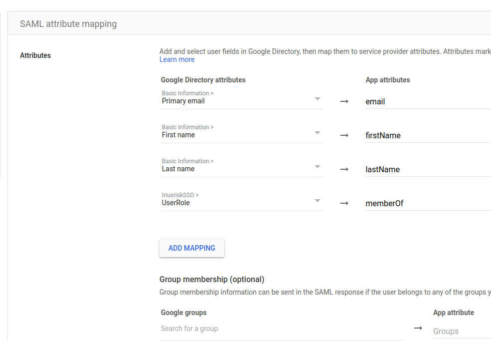 SAML use case - Google